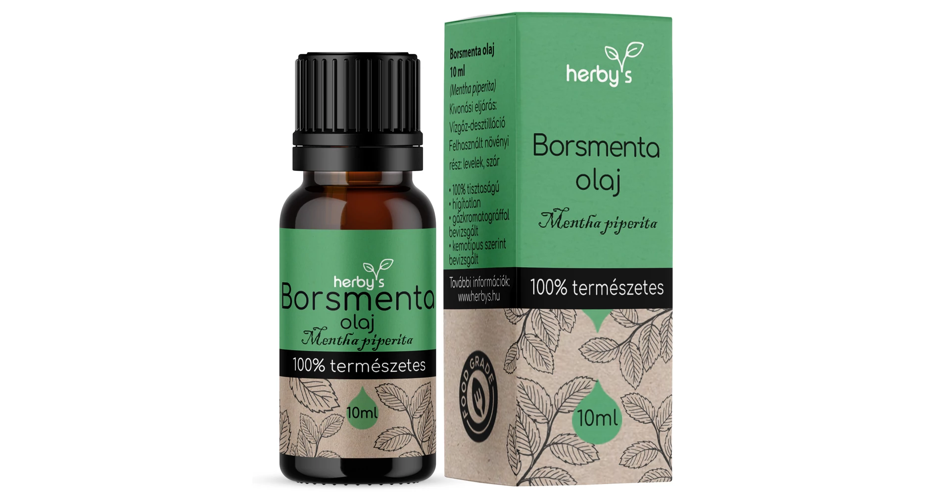 Herby's - Borsmenta olaj 10 ml FOOD GRADE - herby's - FOOD GRADE illóolajok